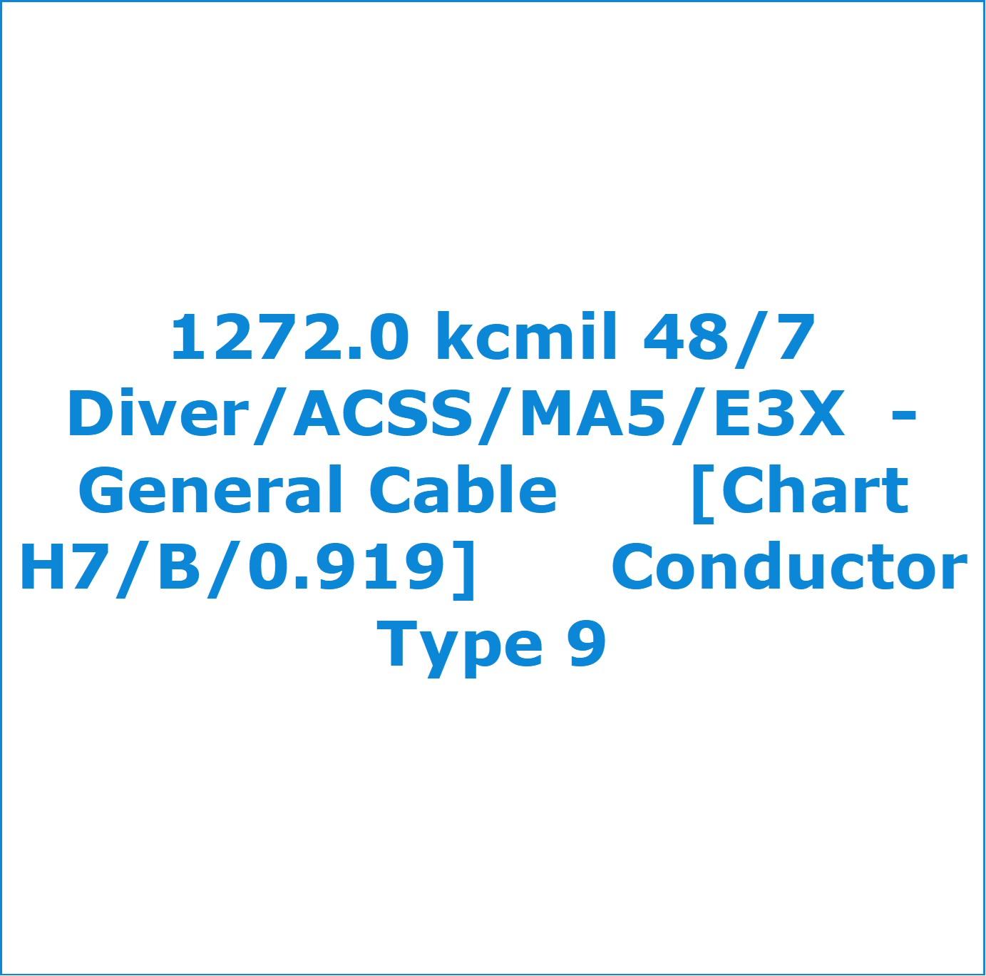 1272.0 kcmil 48/7 Diver/ACSS/MA5/E3X - General Cable [Chart H7/B/0.919 ...