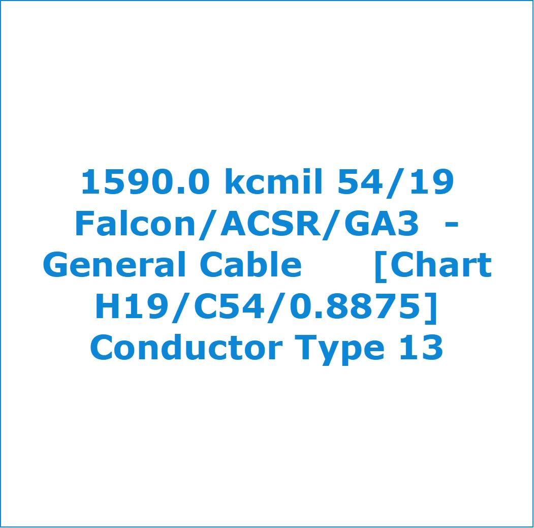 1590.0 kcmil 54/19 Falcon/ACSR/GA3 - General Cable [Chart H19/C54/0. ...