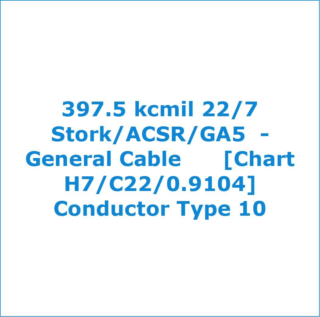 397.5 kcmil 22/7 Stork/ACSR/GA5 - General Cable [Chart H7/C22/0.9104 ...