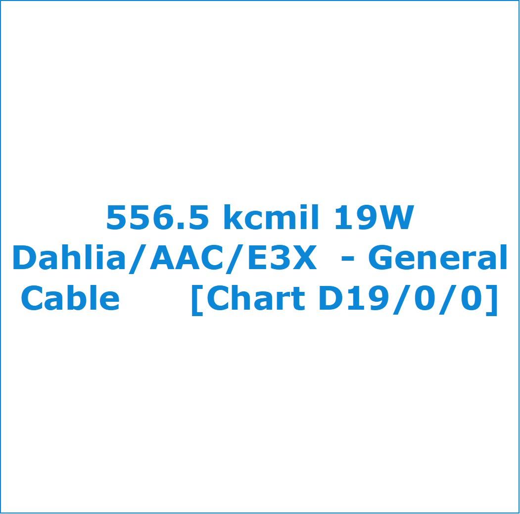 556.5 kcmil 19W Dahlia/AAC/E3X - General Cable [Chart D19/0/0 ...