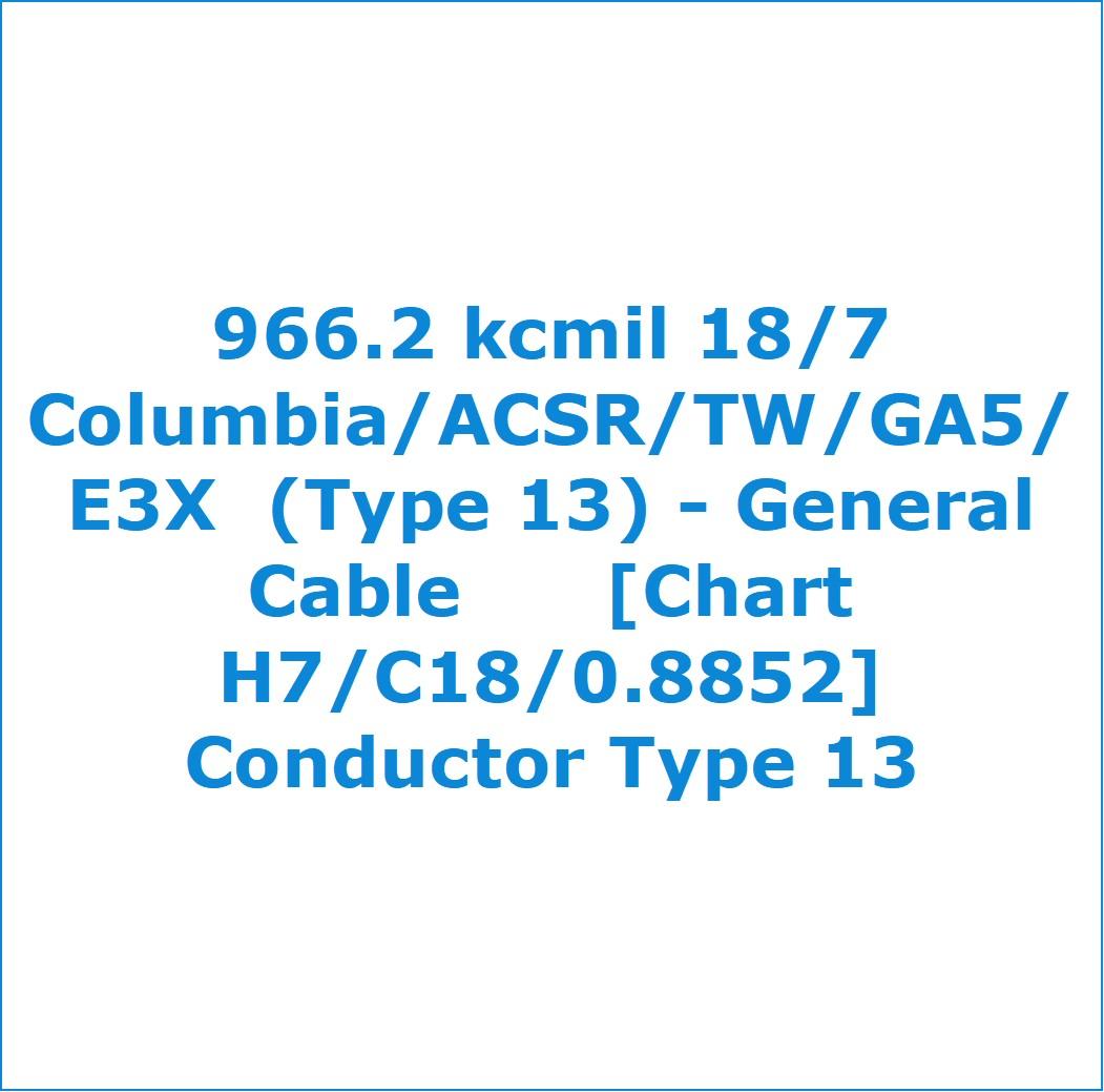 966.2 kcmil 18/7 Columbia/ACSR/TW/GA5/E3X (Type 13) - General Cable ...