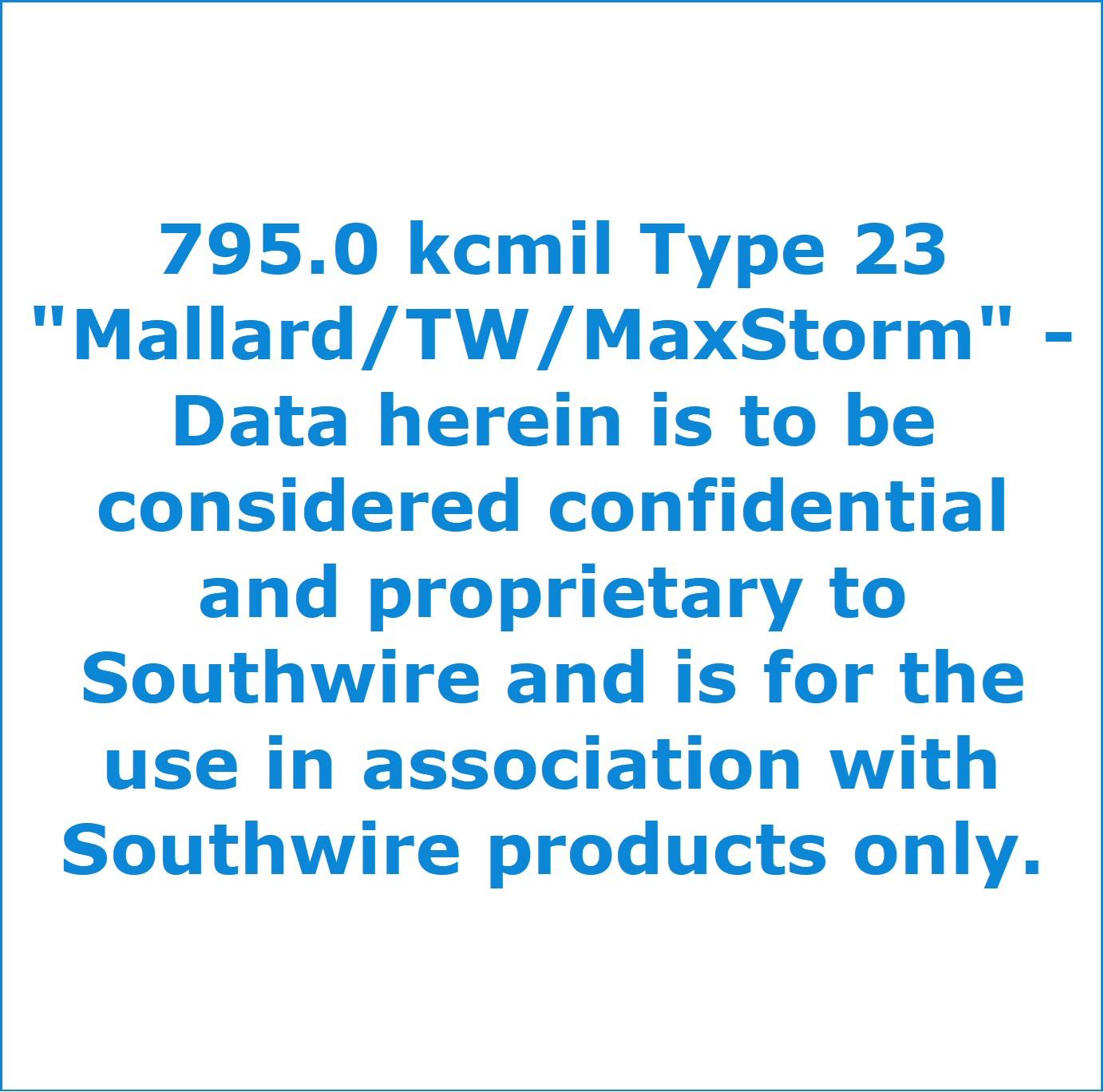 795.0 kcmil Type 23 "Mallard/TW/MaxStorm" | Proyectos de Ingeniería