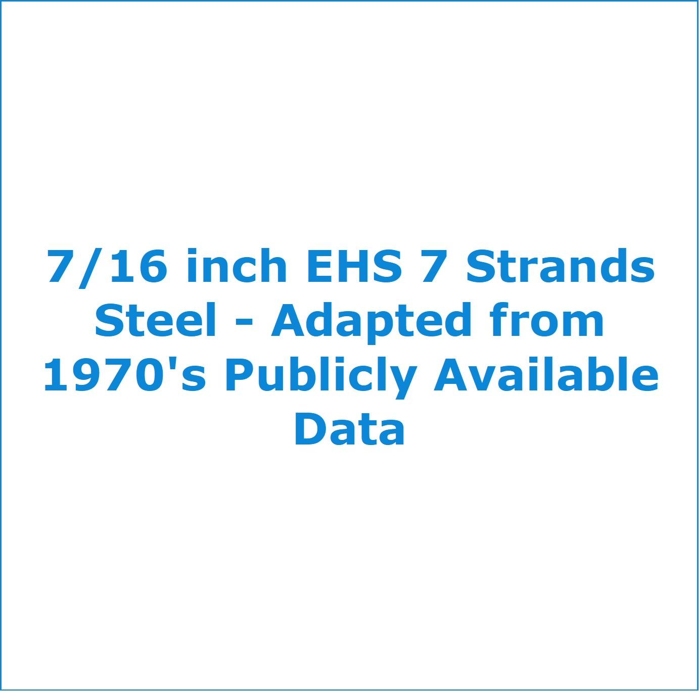 7/16 inch EHS 7 Strands Steel | Proyectos de Ingeniería