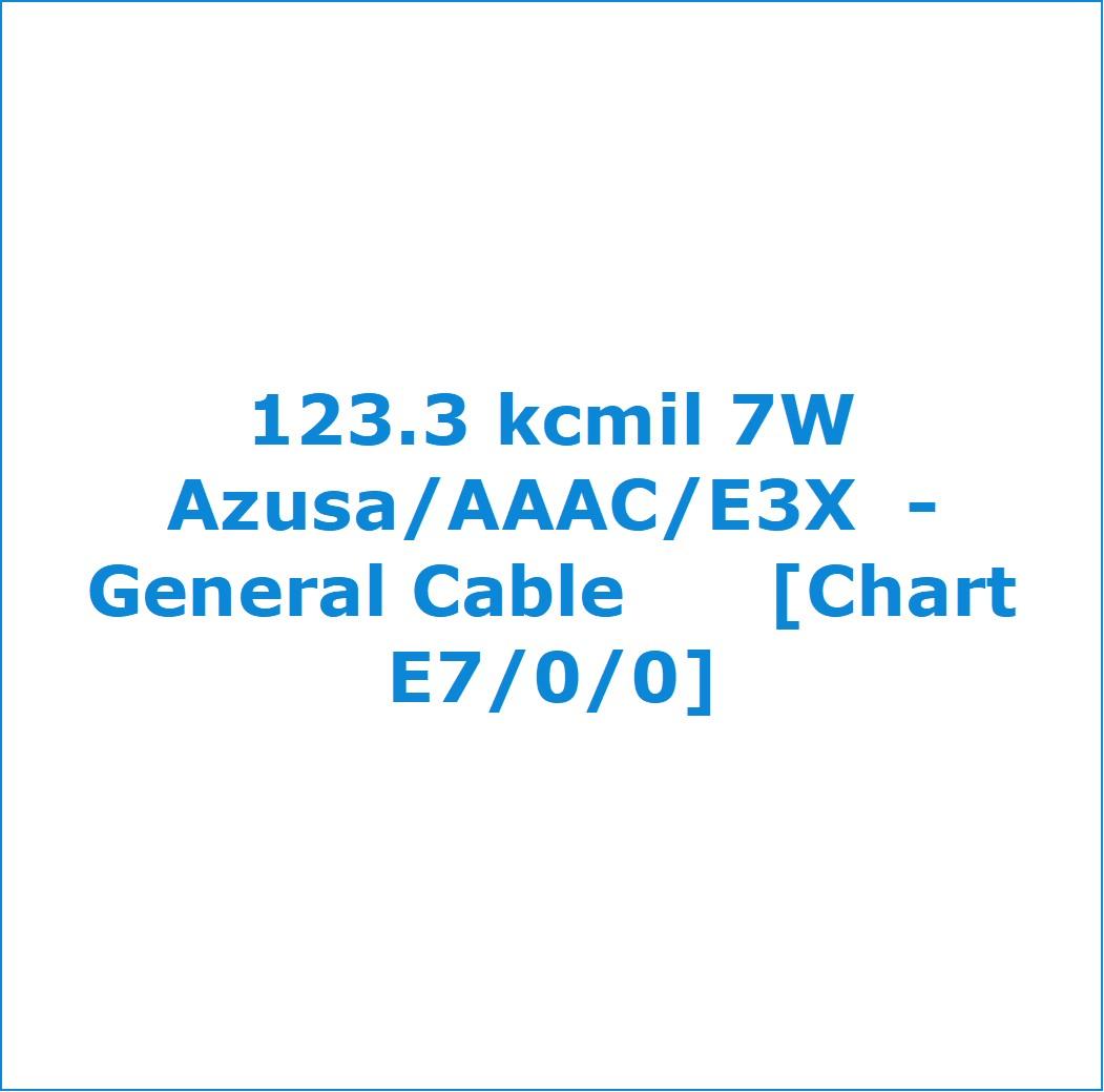 123.3 kcmil 7W Azusa/AAAC/E3X - General Cable [Chart E7/0/0 ...