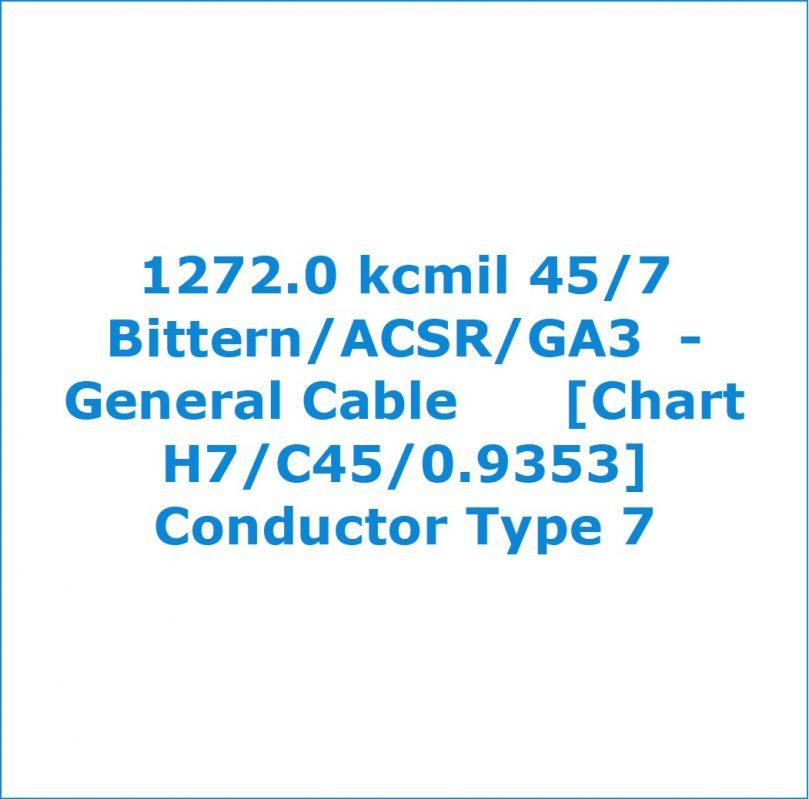 1272.0 kcmil 45/7 Bittern/ACSR/GA3 - General Cable [Chart H7/C45/0.9353 ...