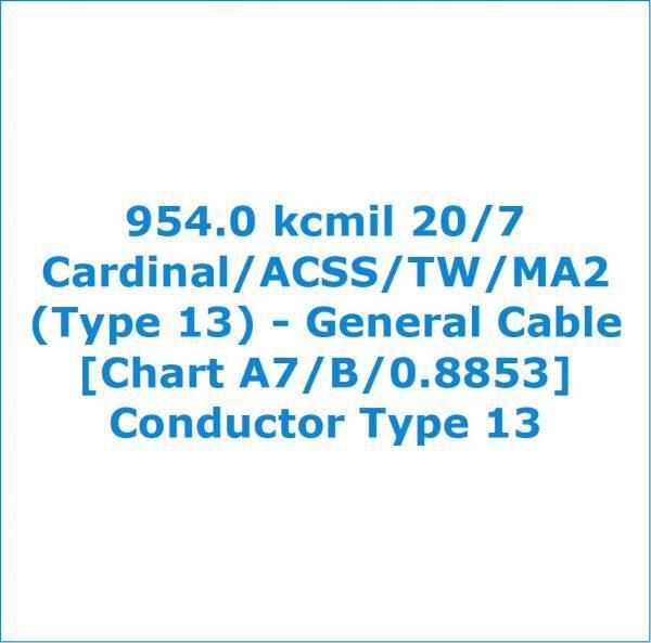 954.0 kcmil 20/7 Cardinal/ACSS/TW/MA2 (Type 13) - General Cable [Chart ...