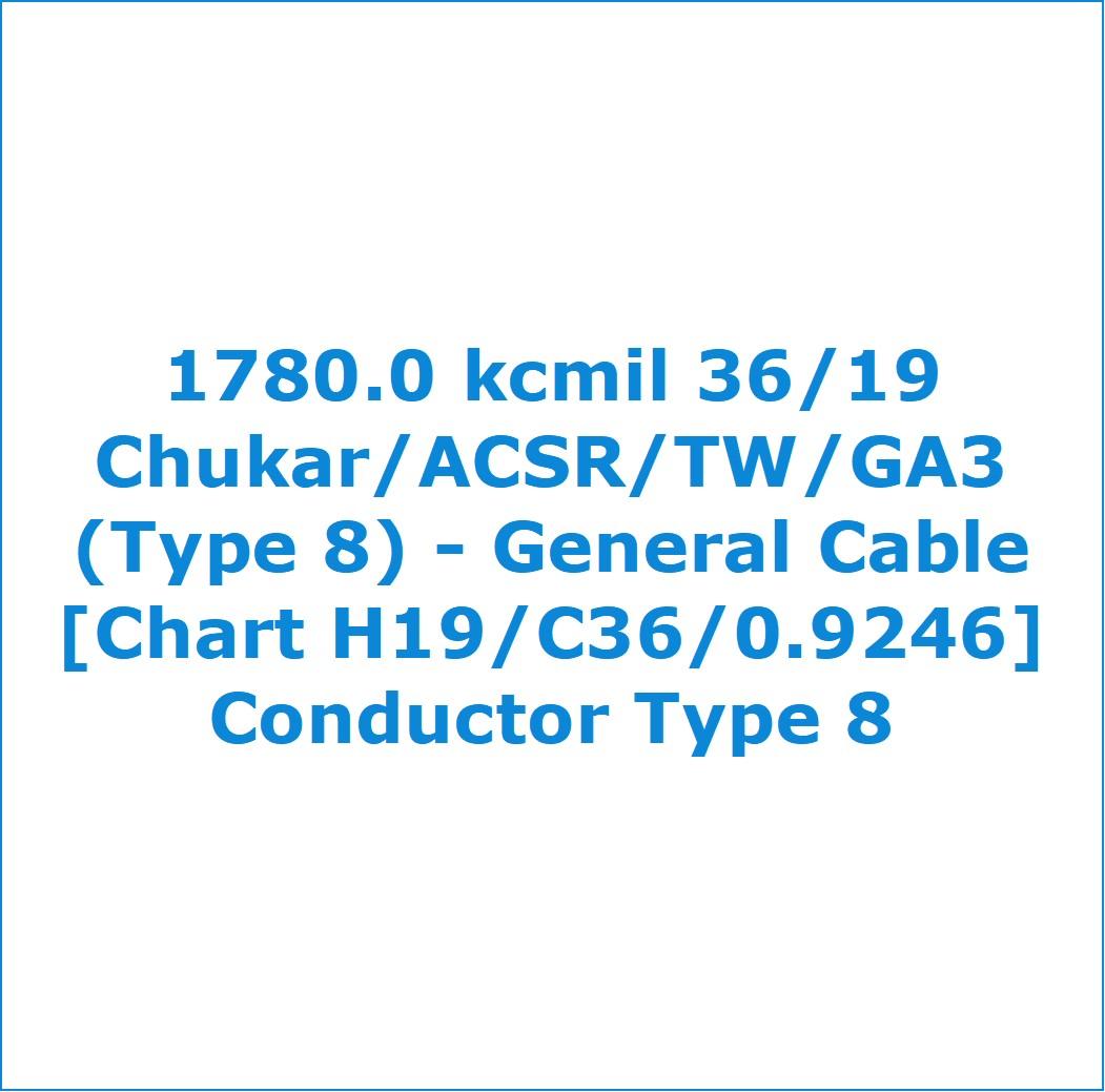 1780.0 kcmil 36/19 Chukar/ACSR/TW/GA3 (Type 8) - General Cable [Chart ...