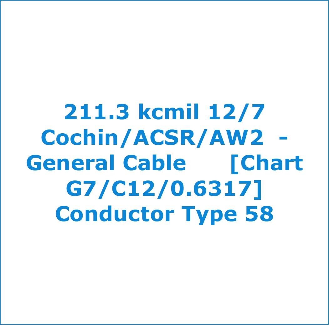 211.3 kcmil 12/7 Cochin/ACSR/AW2 - General Cable [Chart G7/C12/0.6317 ...