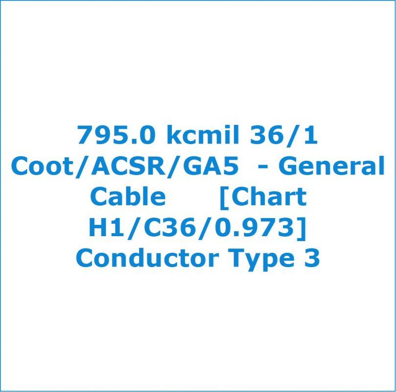 795.0 kcmil 36/1 Coot/ACSR/GA5 - General Cable [Chart H1/C36/0.973 ...