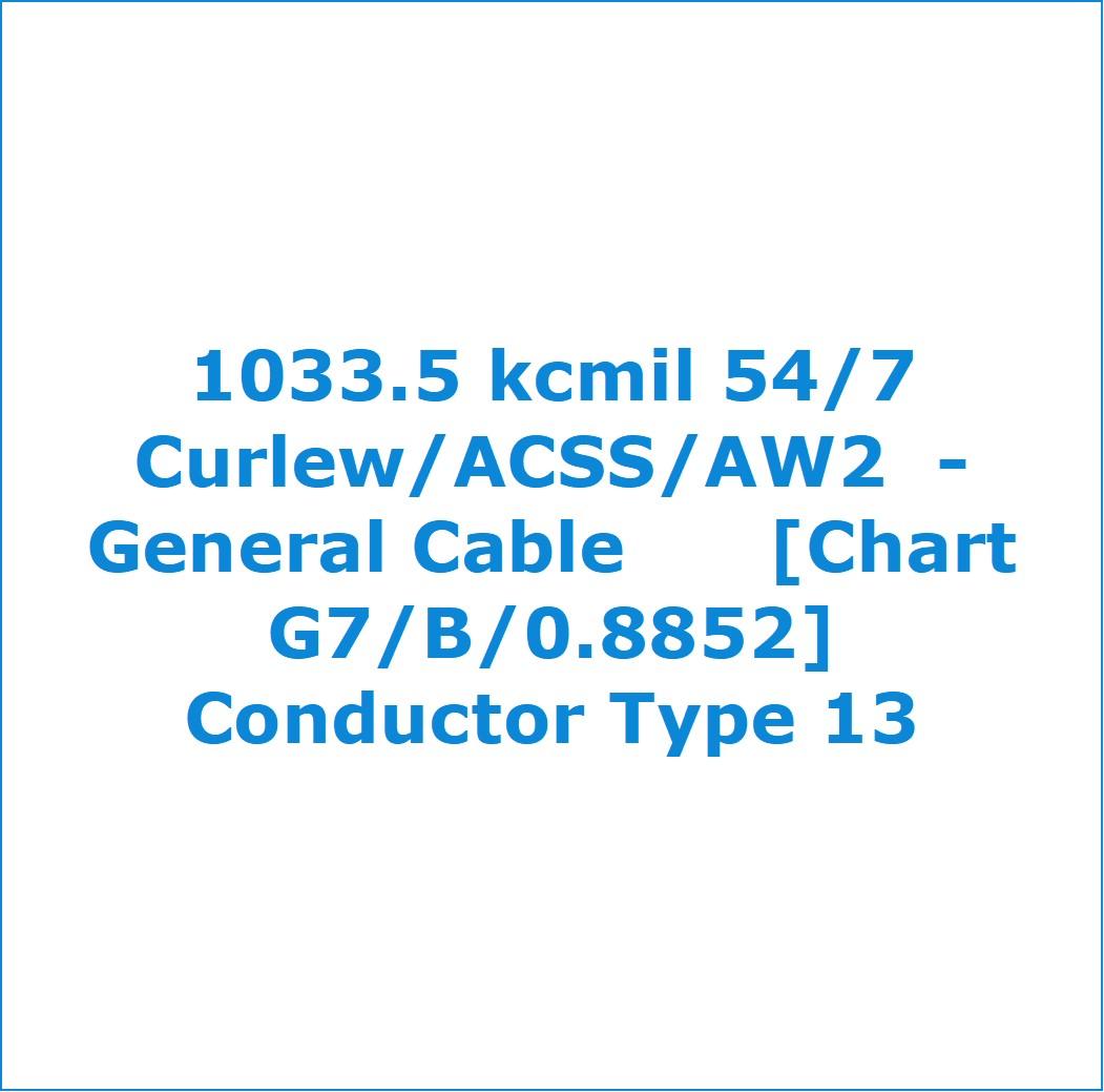 1033.5 kcmil 54/7 Curlew/ACSS/AW2 - General Cable [Chart G7/B/0.8852 ...