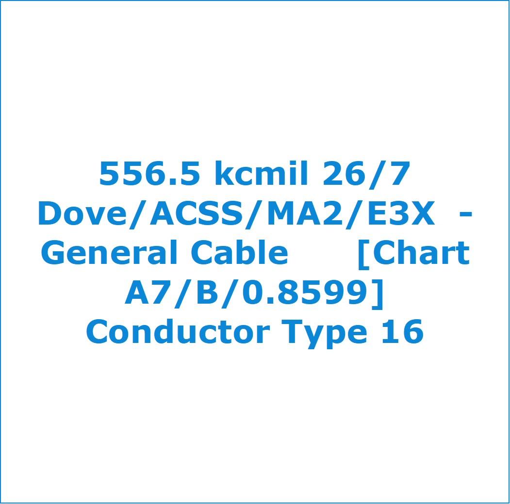556.5 kcmil 26/7 Dove/ACSS/MA2/E3X - General Cable [Chart A7/B/0.8599 ...