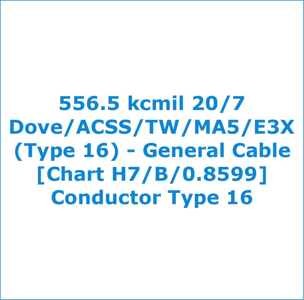 556.5 kcmil 20/7 Dove/ACSS/TW/MA5/E3X (Type 16) - General Cable [Chart ...