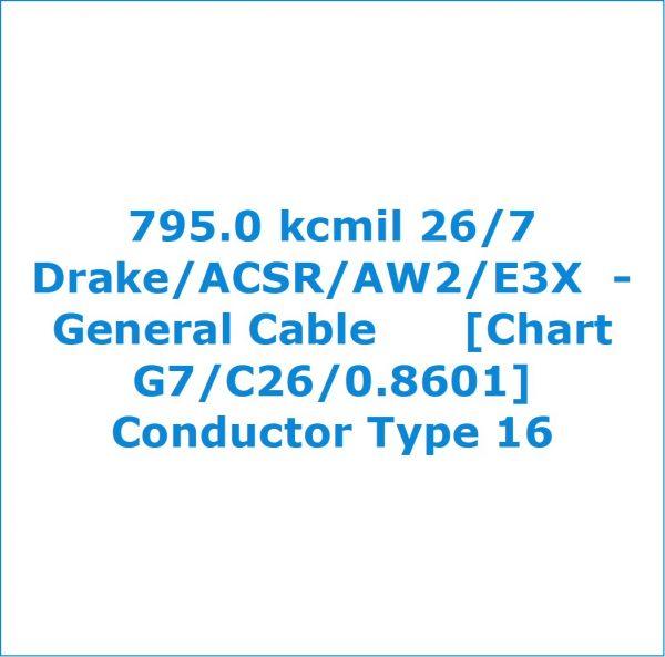 795.0 kcmil 26/7 Drake/ACSR/AW2/E3X - General Cable [Chart G7/C26/0. ...