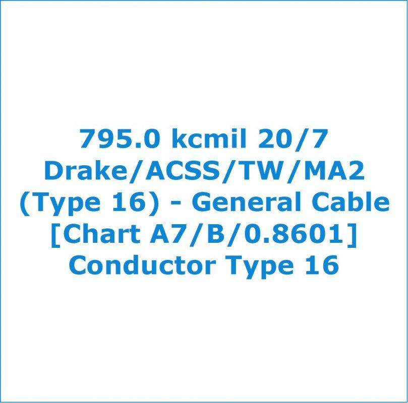 795.0 kcmil 20/7 Drake/ACSS/TW/MA2 (Type 16) - General Cable [Chart A7 ...