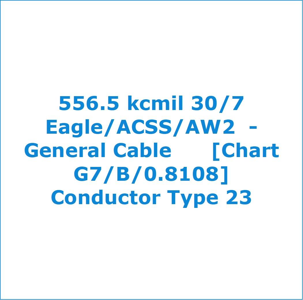 556.5 kcmil 30/7 Eagle/ACSS/AW2 - General Cable [Chart G7/B/0.8108 ...