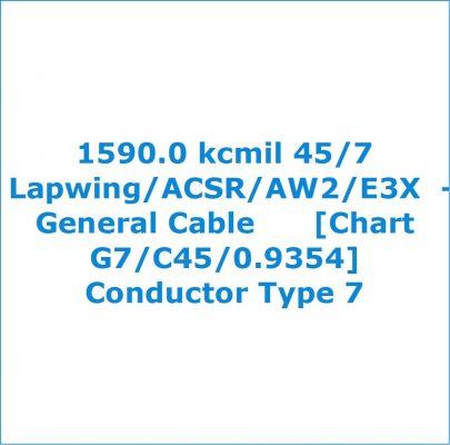 1590.0 kcmil 45/7 Lapwing/ACSR/AW2/E3X - General Cable [Chart G7/C45/0. ...