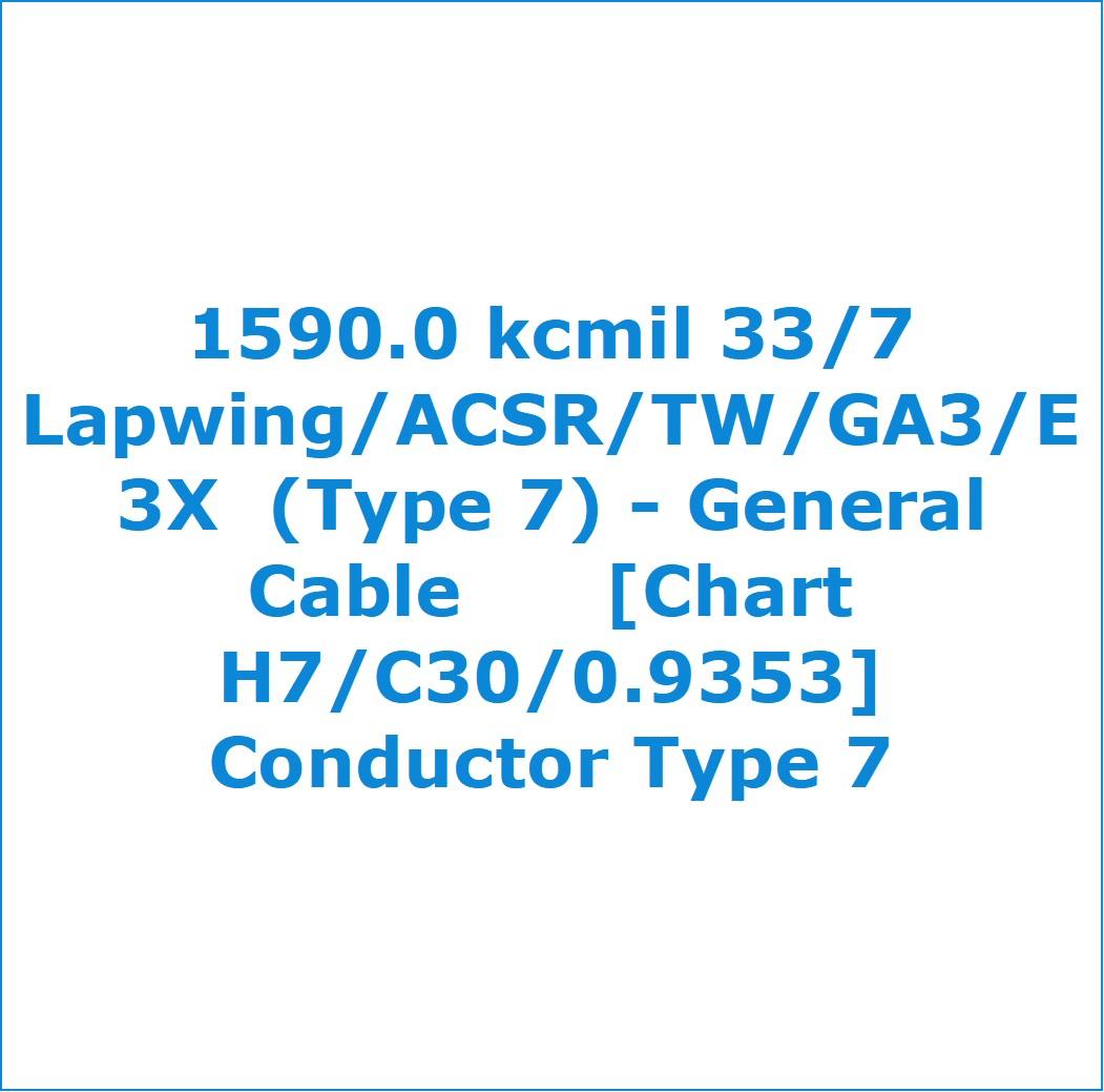 1590.0 kcmil 33/7 Lapwing/ACSR/TW/GA3/E3X (Type 7) - General Cable ...