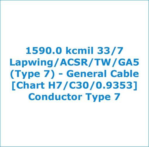 1590.0 kcmil 33/7 Lapwing/ACSR/TW/GA5 (Type 7) - General Cable [Chart ...
