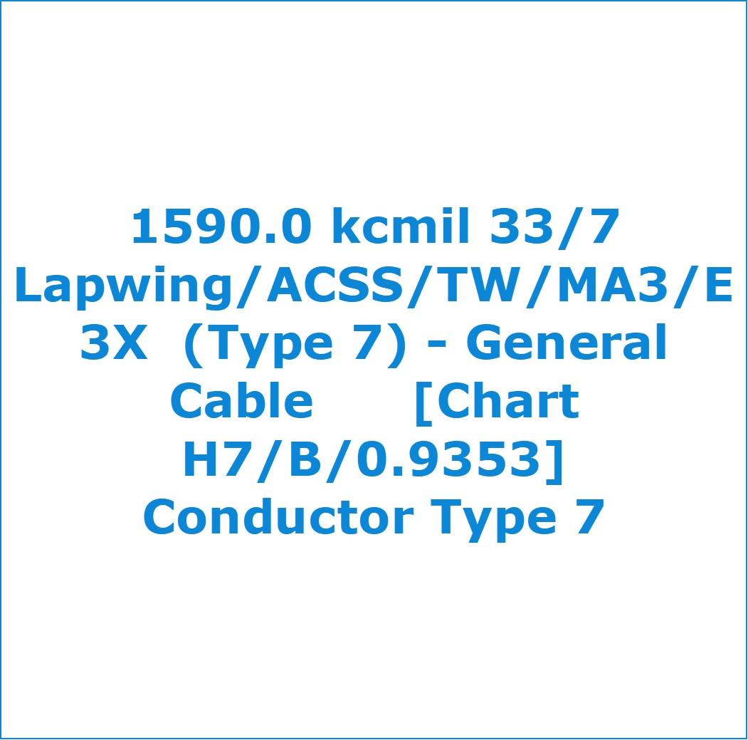 1590.0 kcmil 33/7 Lapwing/ACSS/TW/MA3/E3X (Type 7) - General Cable ...