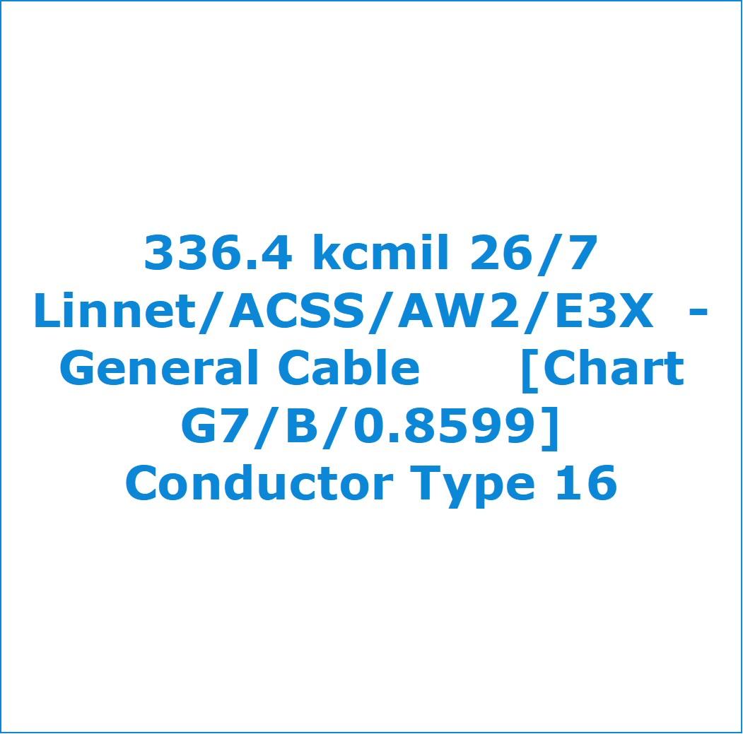 336.4 kcmil 26/7 Linnet/ACSS/AW2/E3X - General Cable [Chart G7/B/0.8599 ...
