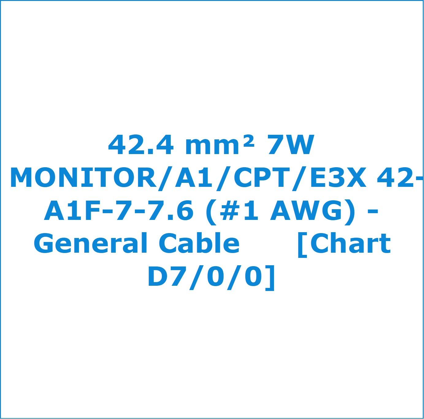 42.4 mm² 7W MONITOR/A1/CPT/E3X 42-A1F-7-7.6 (#1 AWG) - General Cable ...
