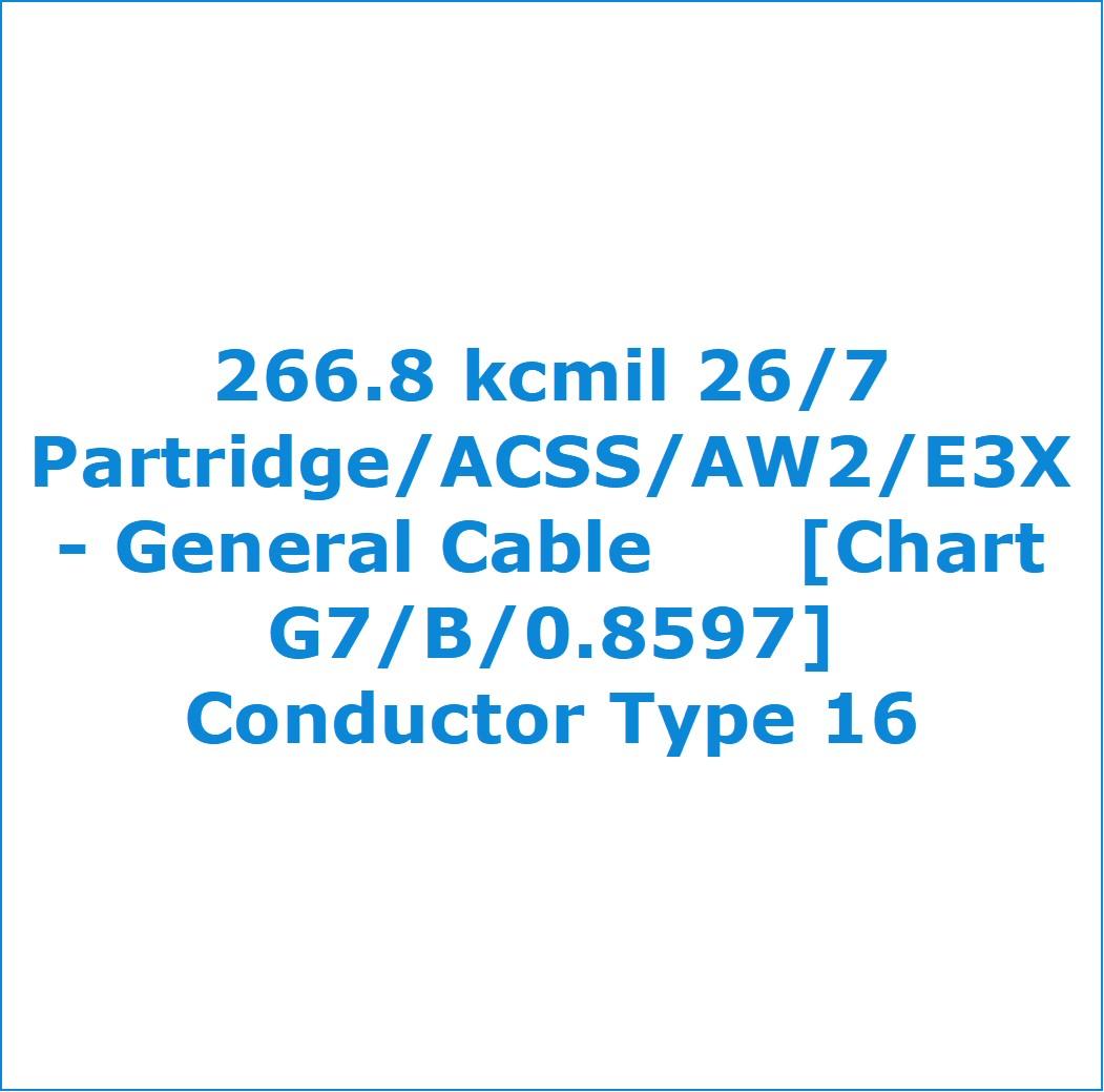 266.8 kcmil 26/7 Partridge/ACSS/AW2/E3X - General Cable [Chart G7/B/0. ...