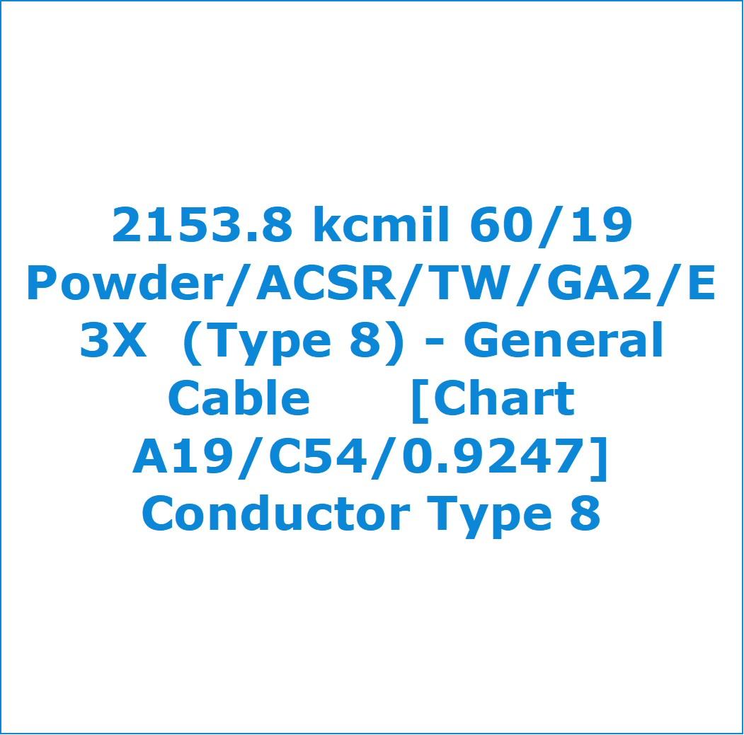 2153.8 kcmil 60/19 Powder/ACSR/TW/GA2/E3X (Type 8) - General Cable ...