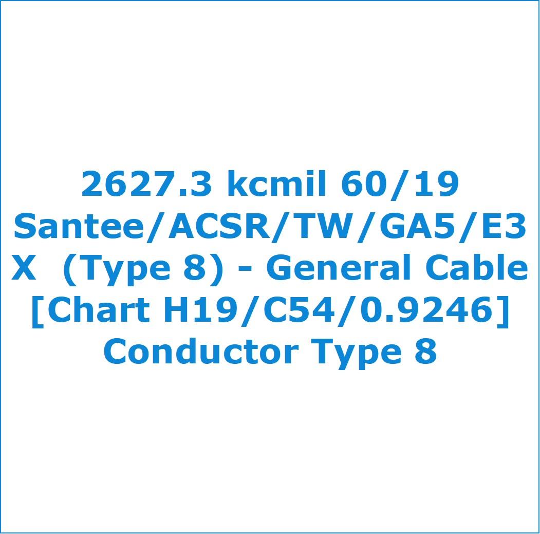 2627.3 kcmil 60/19 Santee/ACSR/TW/GA5/E3X (Type 8) - General Cable ...
