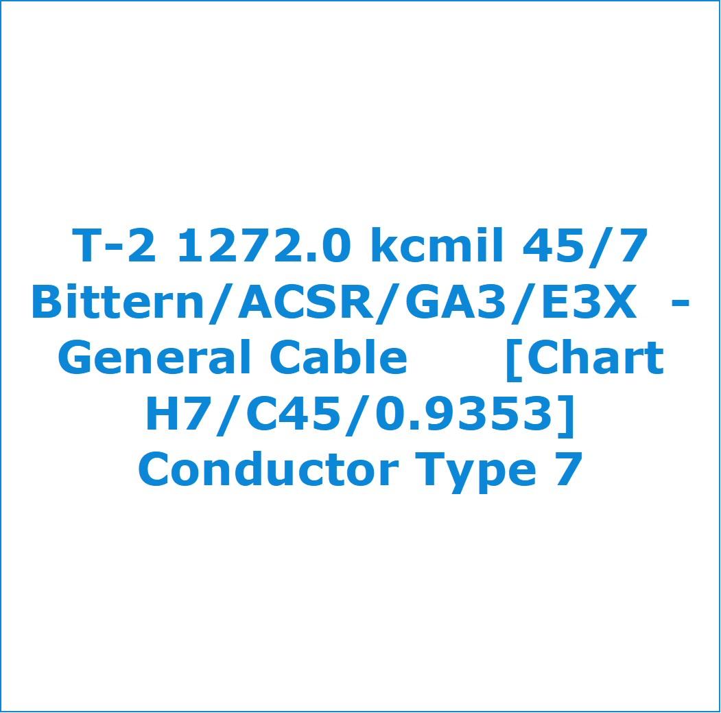 T-2 1272.0 kcmil 45/7 Bittern/ACSR/GA3/E3X - General Cable [Chart H7 ...