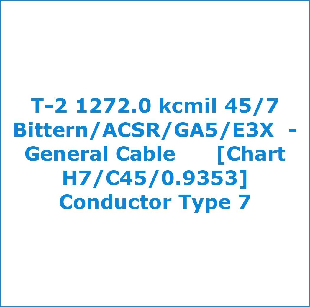 T-2 1272.0 kcmil 45/7 Bittern/ACSR/GA5/E3X - General Cable [Chart H7 ...