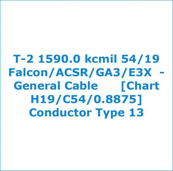 T-2 1590.0 kcmil 54/19 Falcon/ACSR/GA3/E3X - General Cable [Chart H19 ...