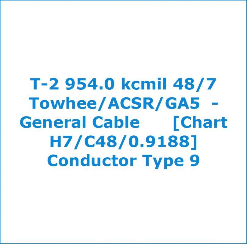 T-2 954.0 kcmil 48/7 Towhee/ACSR/GA5 - General Cable [Chart H7/C48/0. ...