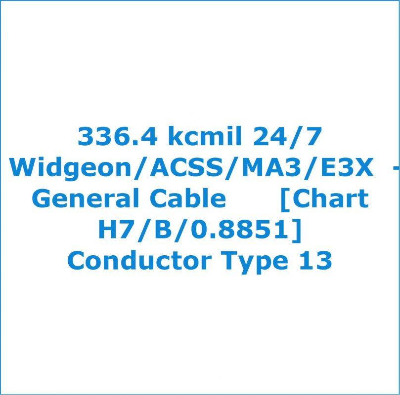 336.4 kcmil 24/7 Widgeon/ACSS/MA3/E3X - General Cable [Chart H7/B/0. ...