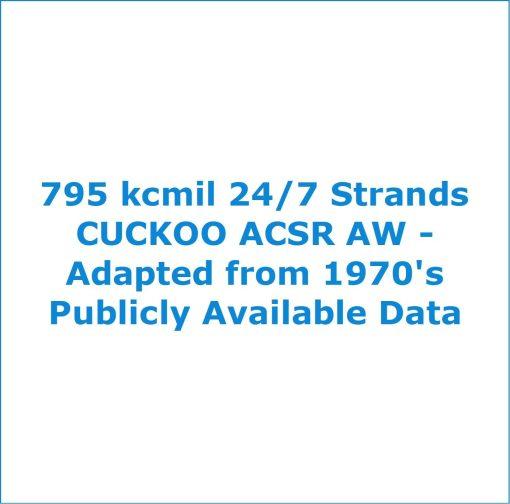 795 kcmil 24/7 Strands CUCKOO ACSR AW | TRLI