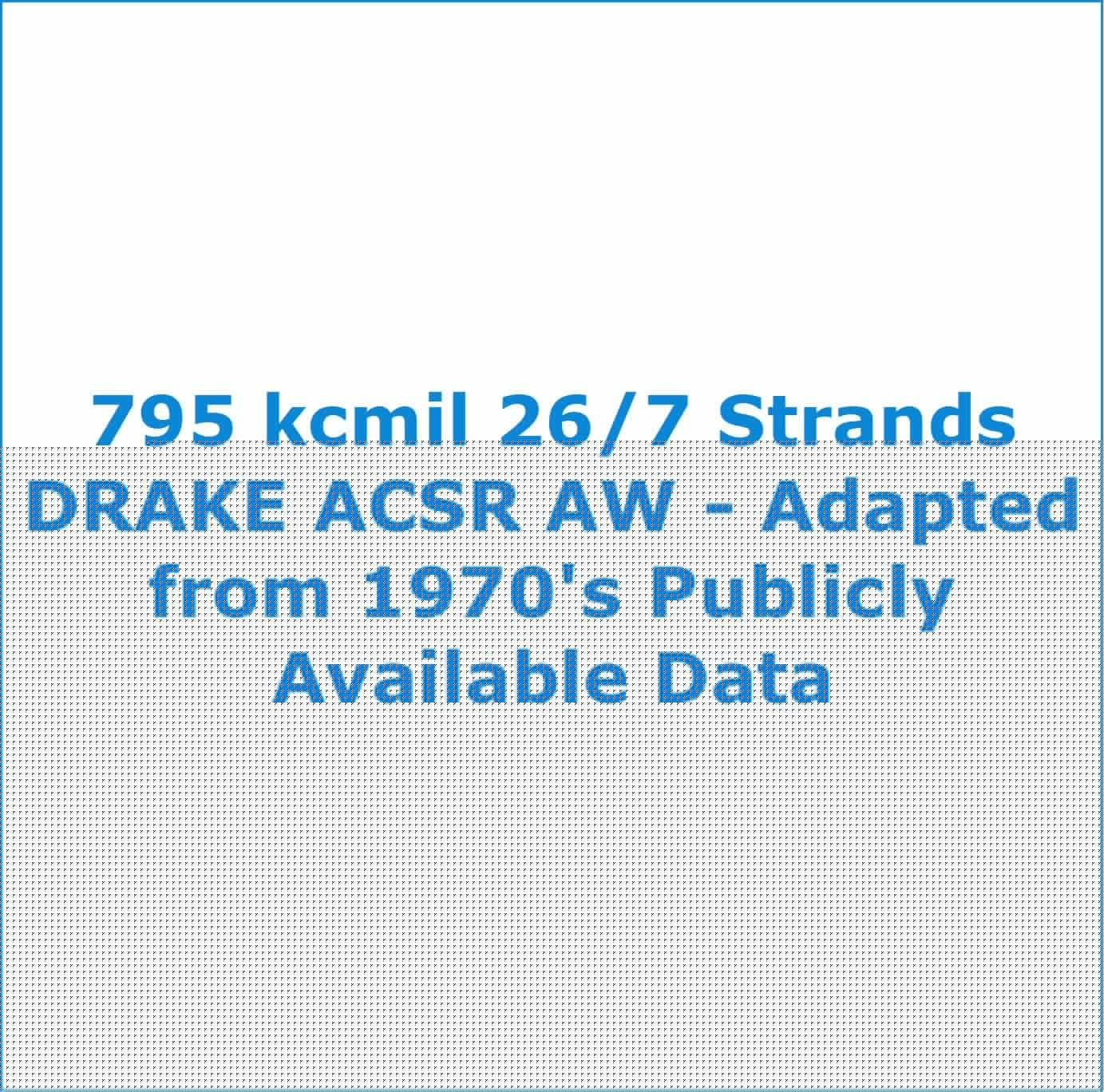 795 kcmil 26/7 Strands DRAKE ACSR AW | Proyectos de Ingeniería