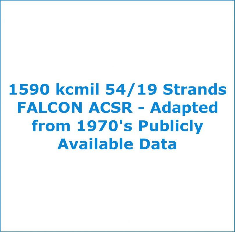 1590 kcmil 54/19 Strands FALCON ACSR - Proyectos de Ingeniería