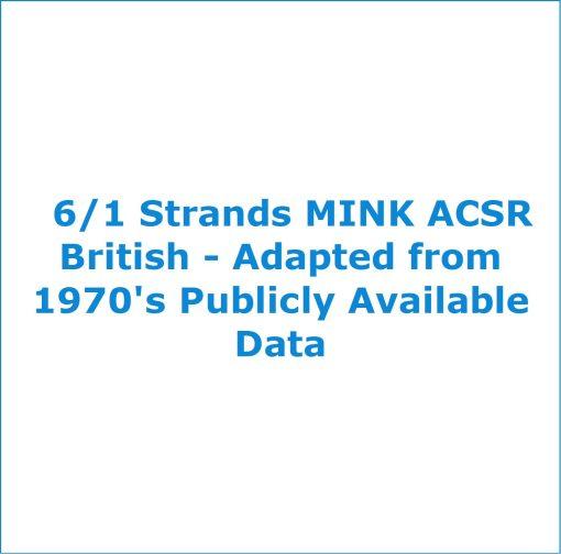 6/1 Strands MINK ACSR British | TRLI