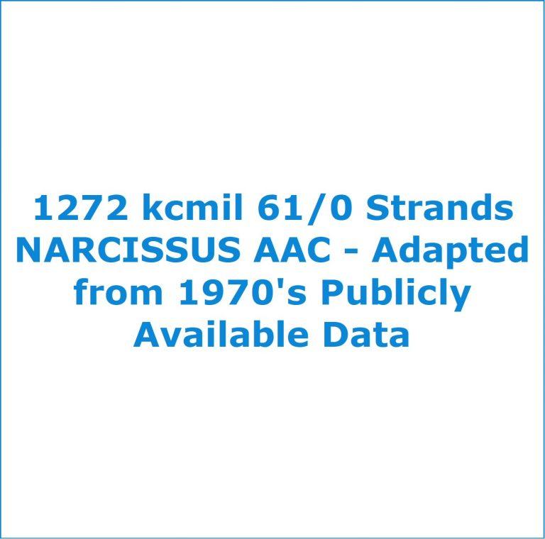 1272 kcmil 61/0 Strands NARCISSUS AAC - Proyectos de Ingeniería