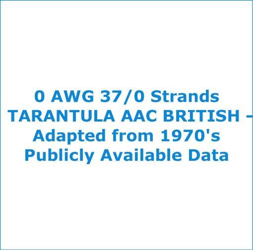0 AWG 37/0 Strands TARANTULA AAC BRITISH | Proyectos de Ingeniería