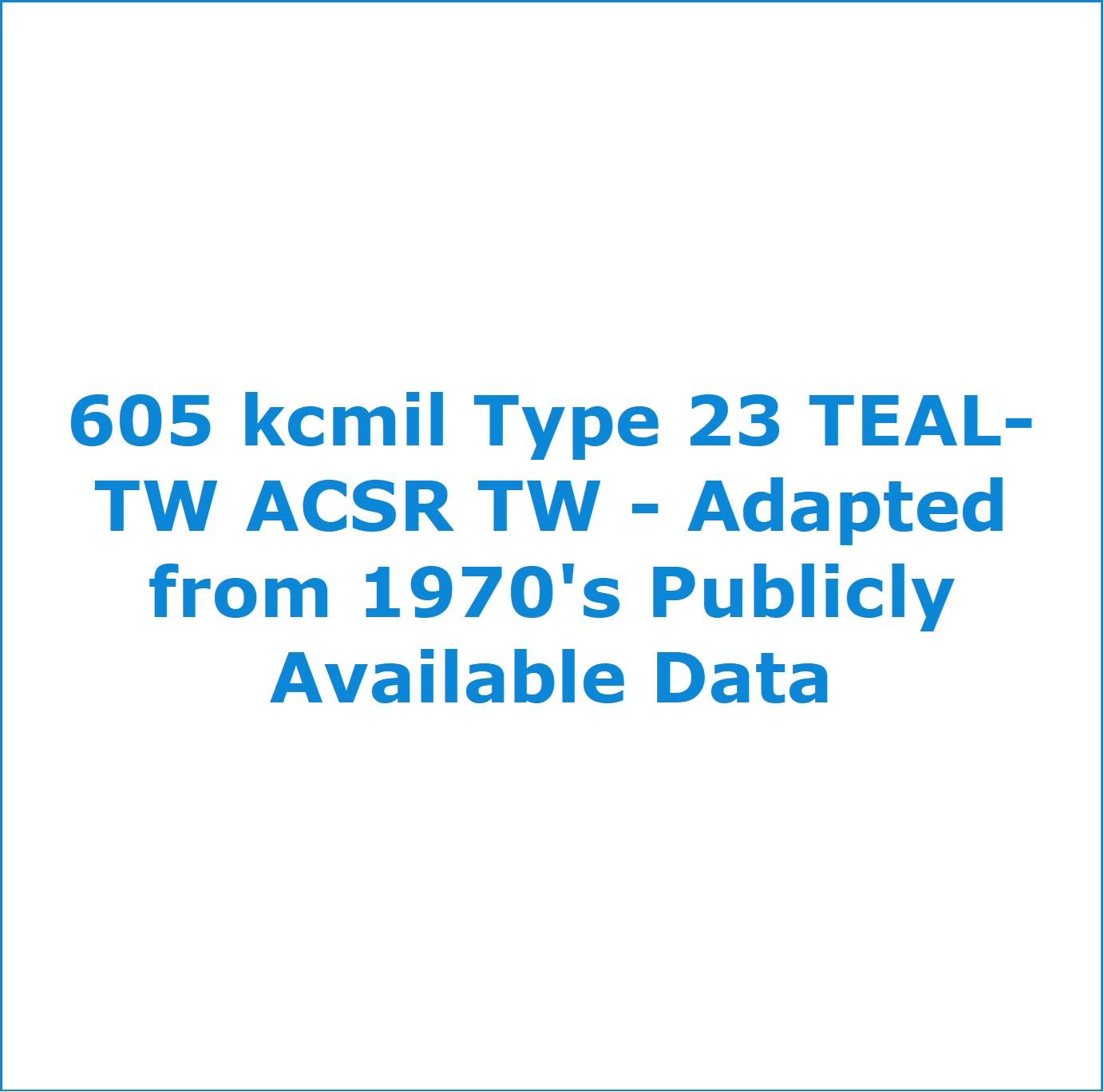 795 kcmil Type 7 TERN-TW ACSR TW - Proyectos de Ingeniería