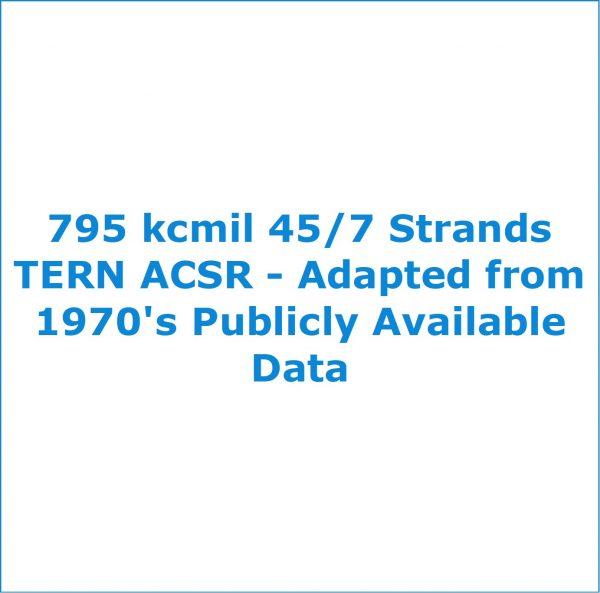 795 kcmil 45/7 Strands TERN ACSR | Proyectos de Ingeniería
