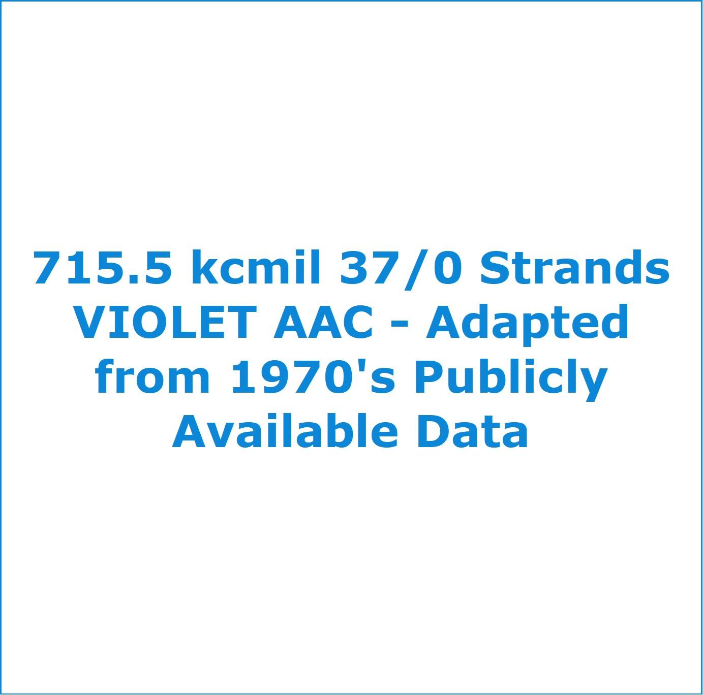 715.5 kcmil 37/0 Strands VIOLET AAC | Proyectos de Ingeniería
